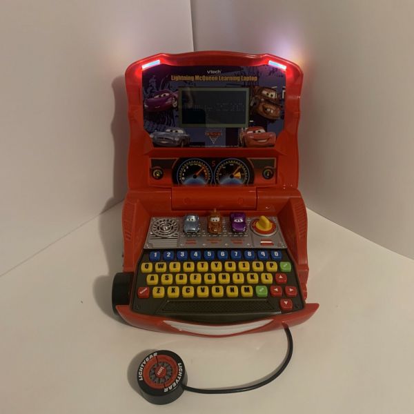 Vtech Disney Pixar Cars Lightning McQueen Learning Laptop Logic Reading ...