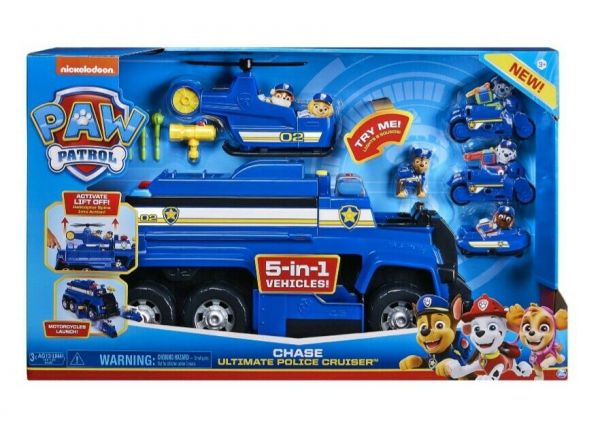 Spin Master Paw Patrol Chase Ultimate Police Cruiser 5 In 1 Vehicles ...