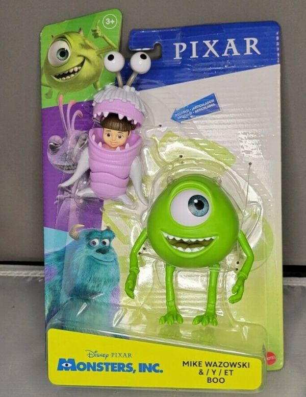 Pixar MONSTER ' S INC. MIKE WAZOWSKI & BOO POSABLE FIGURES Mattel ...