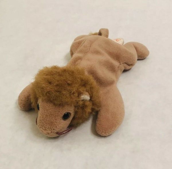 Ty Beanie Baby " Roary " The Lion 1996 Brown Plush Stuffed Animal Toy ...