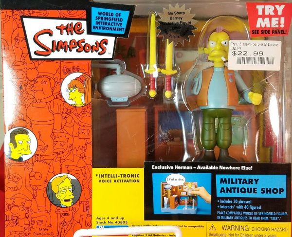THE SIMPSONS PLAYMATES ENVIROMENT WOS MILITARY ANTIQUE SHOP HERMAN ...