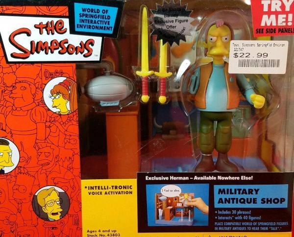 THE SIMPSONS PLAYMATES ENVIROMENT WOS MILITARY ANTIQUE SHOP HERMAN ...
