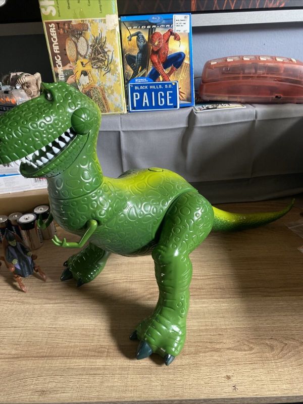 Pixar Disney Store Large 12” Talking Rex Deluxe Dinosaur Figure Toy ...