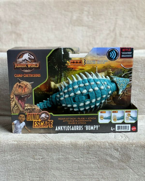 JURASSIC WORLD Dino Escape ANKYLOSAURUS BUMPY Camp Cretaceous Roar ...