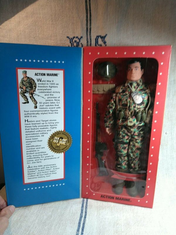 Hasbro GI Joe Marine 12” Ltd WWII WW2 50th Anniversary Commemorative ...