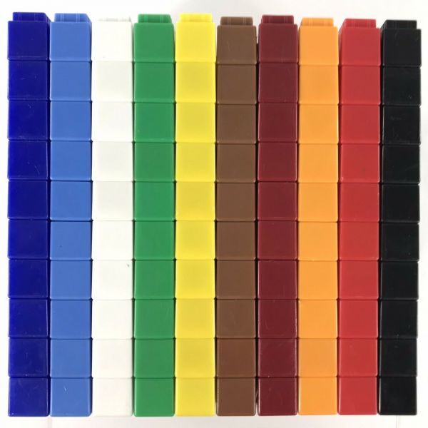 100 Unifix Cubes VTG Elementary Math Manipulative Cubes Base 10 ...