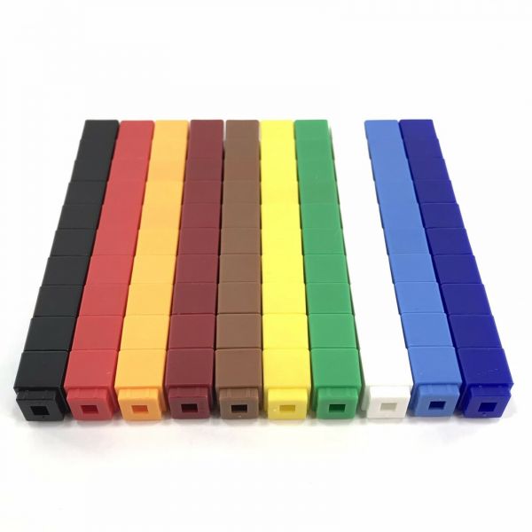100 Unifix Cubes VTG Elementary Math Manipulative Cubes Base 10 ...