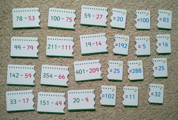 Educational Resource Toy Subtraction Minus Take Away Puzzle Cards ...