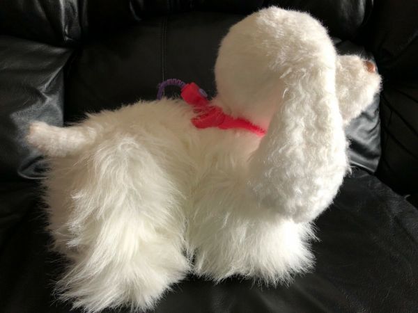 EUC 2009 Fur Real Friends Get Up And GoGo My Walking Pup White Plush ...