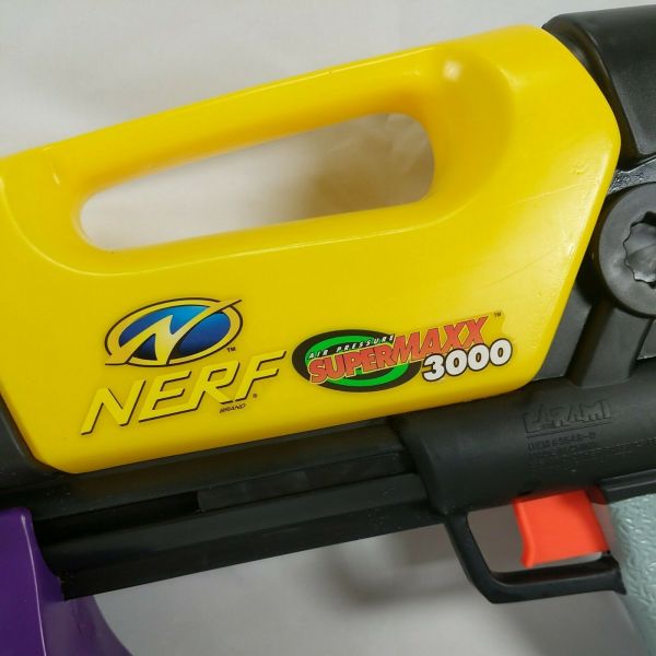 1996 Nerf SuperMaxx 3000 Larami Dart Blaster W/ 6 Darts - Air Pressure ...