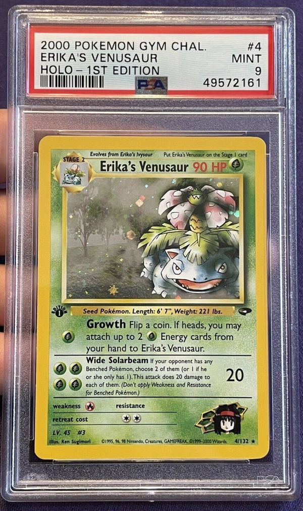 PSA 9 1st Edition Erika’s Venusaur 4/132 2000 Pokémon Gym Challenge ...