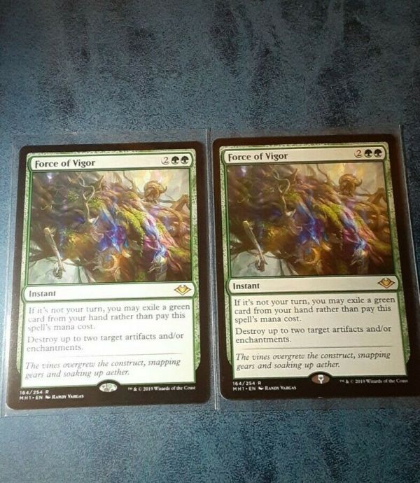 2 X Force Of Vigor - Modern Horizons - NM Magic The Gathering MTG ...